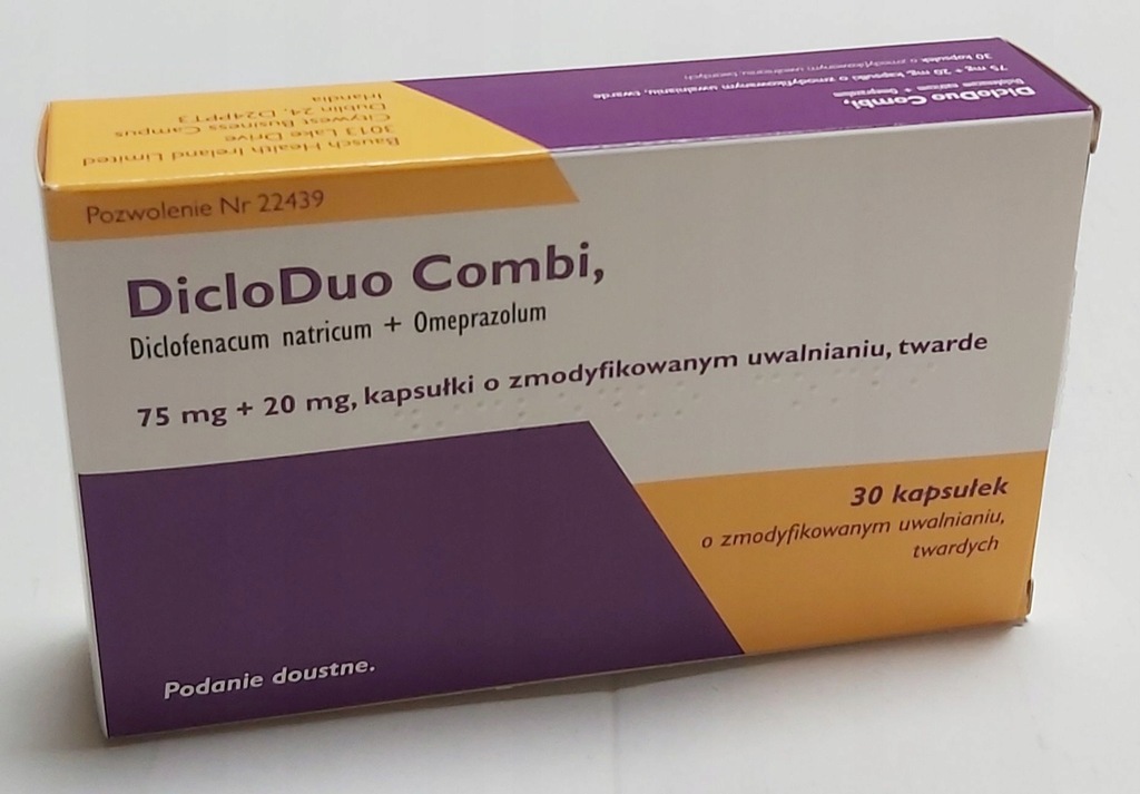 DICLODUO COMBI 75 mg + 20 mg x 28 kapsułek - 13078112431 - oficjalne ...