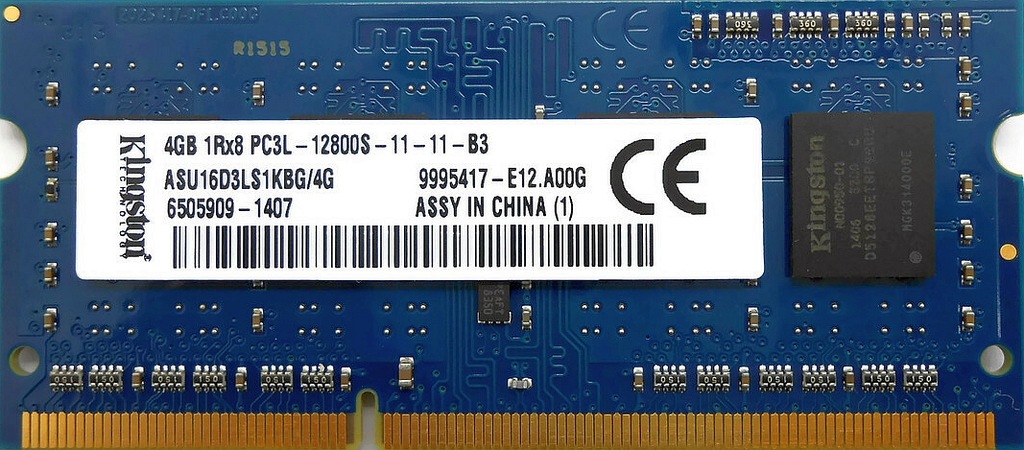 KINGSTON 4GB PC3L-12800S 1600MHz ASU16D3LS1KBG/4G - 11624681373 - oficjalne archiwum Allegro