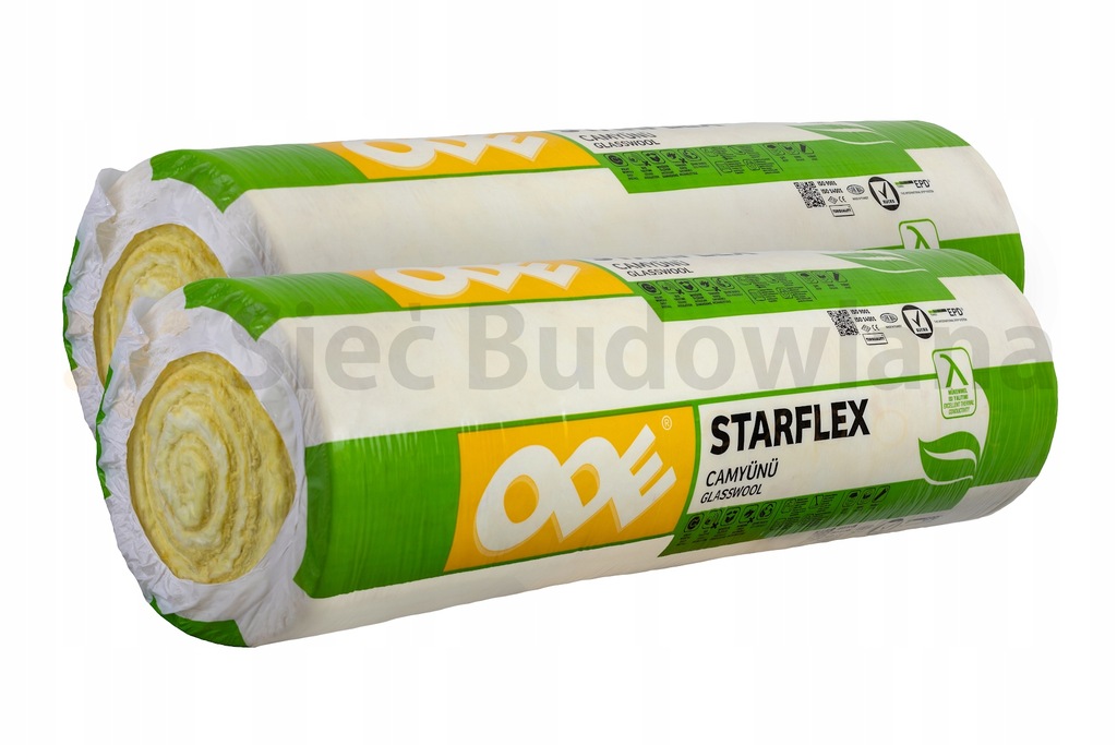 ODE STARFLEX WEŁNA MINERALNA LAMBDA 032 50mm - 12888967223 - oficjalne archiwum Allegro