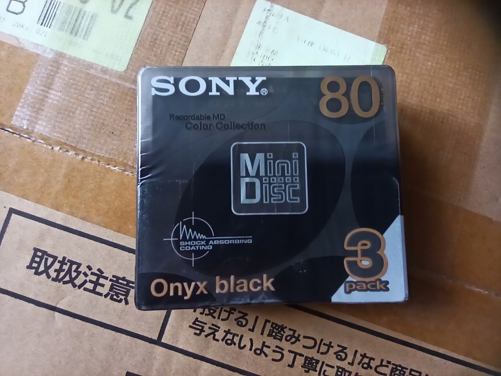 MiniDisc MD SONY Onyx Black 80 Japan 3szt=3pack - 12646128831 ...