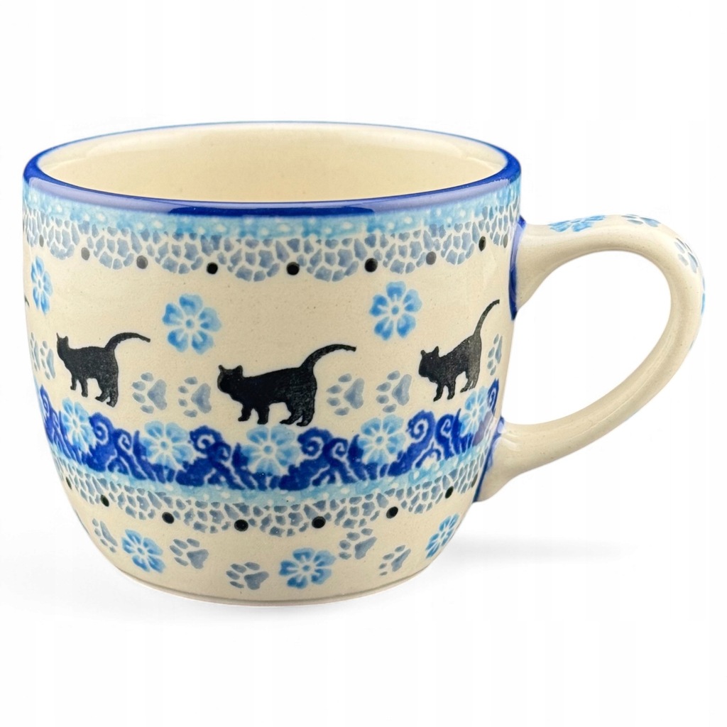 Kubek mały, kubeczek, filiżanka Koty kotki 170 ml 2154 Ceramika Bolesławiec - 17209771527 ...