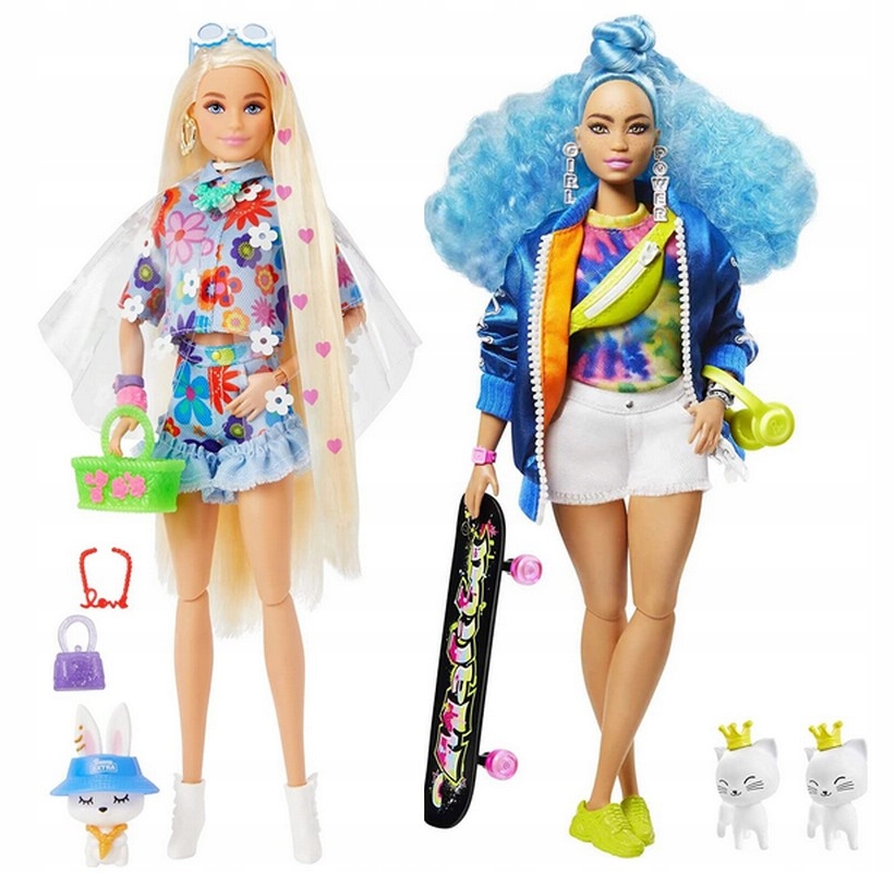ZESTAW LALKA BARBIE EXTRA HDJ45 + LALKA GRN30 - 12180638976 - oficjalne ...