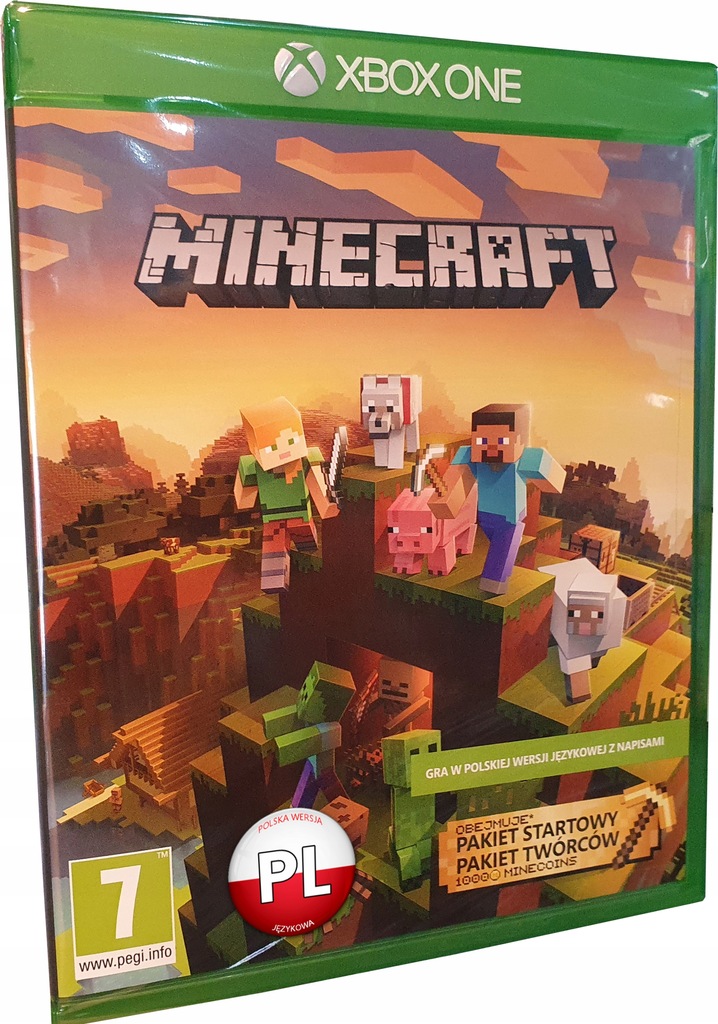 MINECRAFT XBOX ONE S X PEŁNA POLSKA WERSJA MASTER - 10868736072 ...