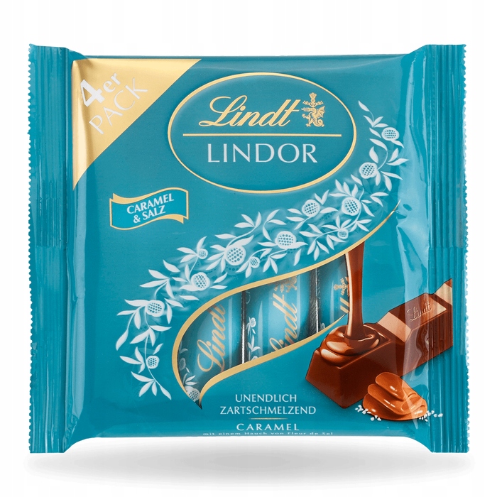 Baton Lindt Lindor Słony Karmel 25g x 4 szt De - 12270726622 ...