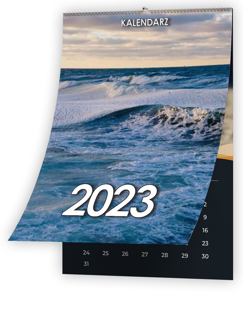 KALENDARZ 13 STRONNY A3 PDM MORZE 2023 - 12732262050 - oficjalne archiwum Allegro