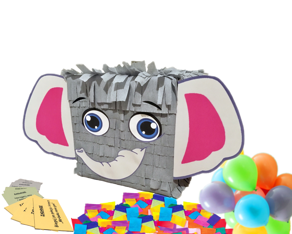 PINIATA Słoń Zestaw balony, wypełnienie Pinata - 7722592341 - oficjalne ...