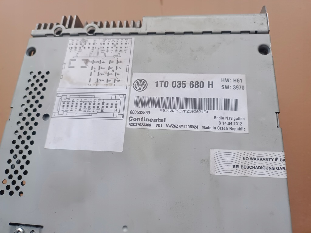 Radio nawigacja RNS 510 VW oryginał 1T0035680H - 13132848556 - oficjalne archiwum Allegro