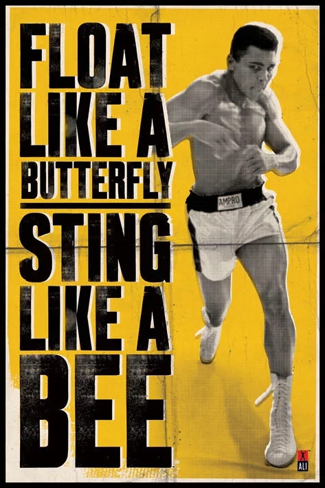 Plakat Muhammad Ali - float like a butterfly A1 - 13079999734 ...