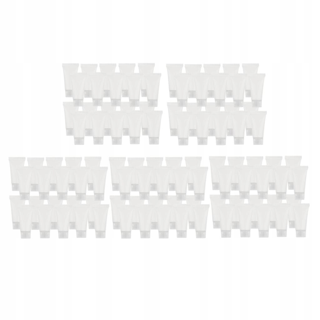 100Pcs Plastic Hand Cream Squeeze Tubes 5ml Lotion Lip Gloss Sample ...