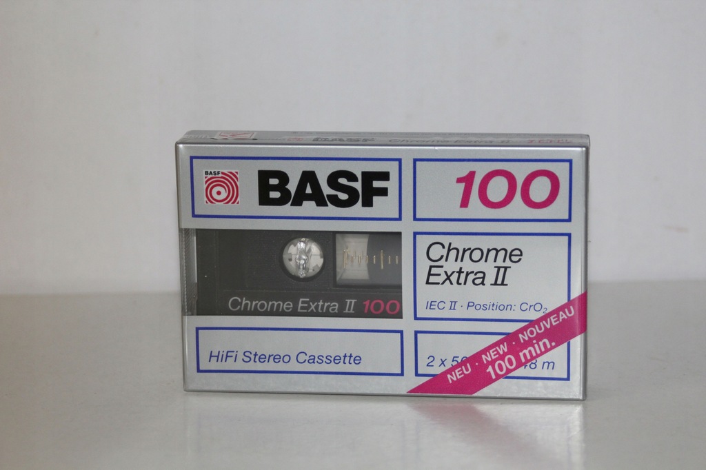 KASETA MAGNETOFONOWA BASF CHROME EXTRA II 100min - 15192318258 - oficjalne archiwum Allegro