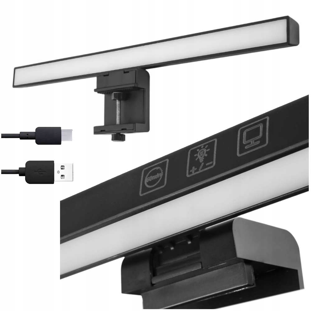 Lampka lampa listwa LED na monitor Laptop USB z re - 13412345048 ...
