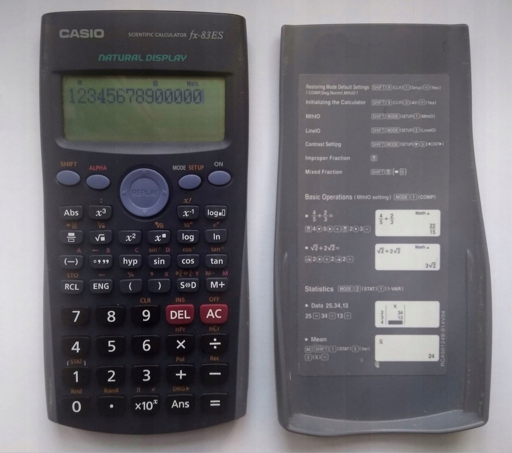 CASIO fx-83ES / KALKULATOR NAUKOWY - 12630303811 - oficjalne archiwum ...