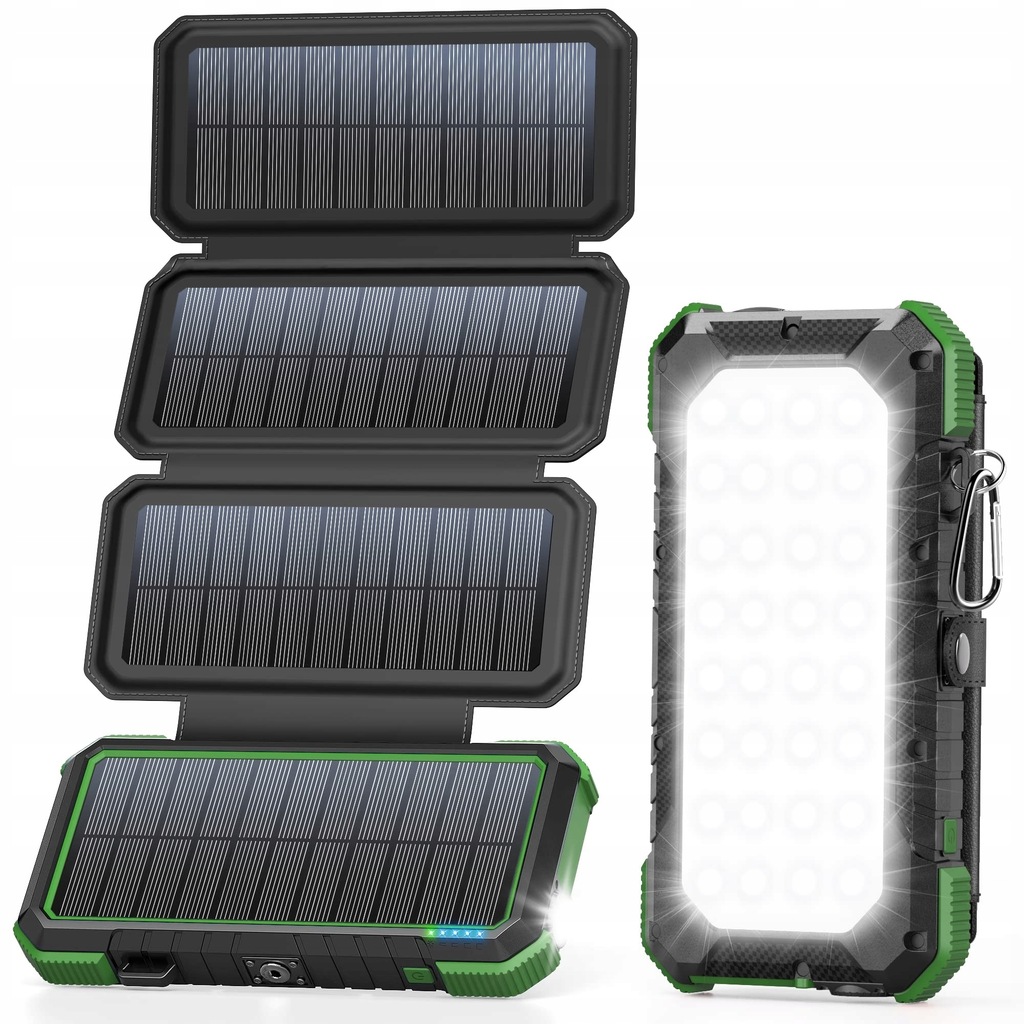 PD 18W Panel PowerBank Solarny Ładowarka 20000mAh - 13174427999 ...