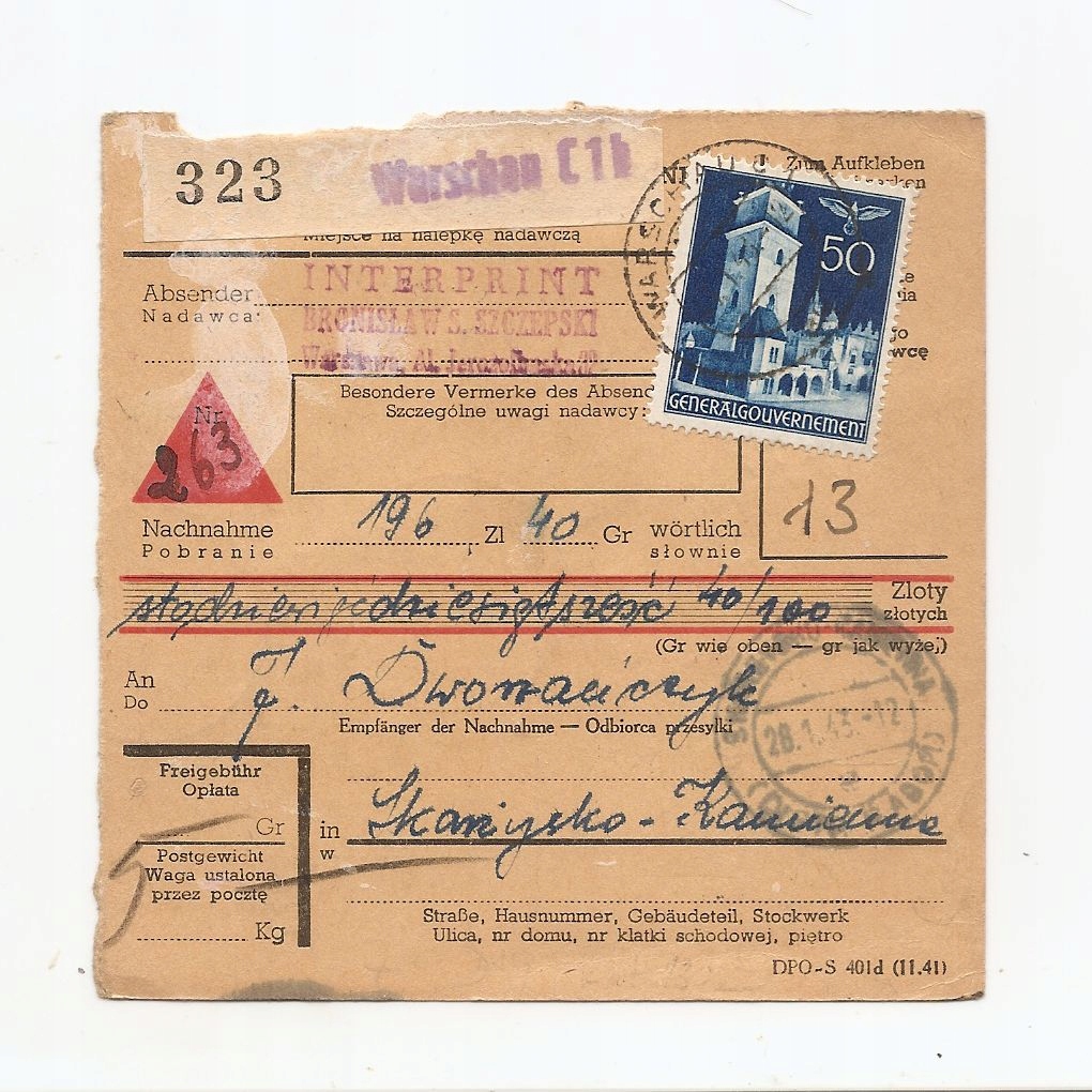 GENERALNE GUBERNATORSTWO-FW48 na skarcie WARSZAWA - 13723724708 ...