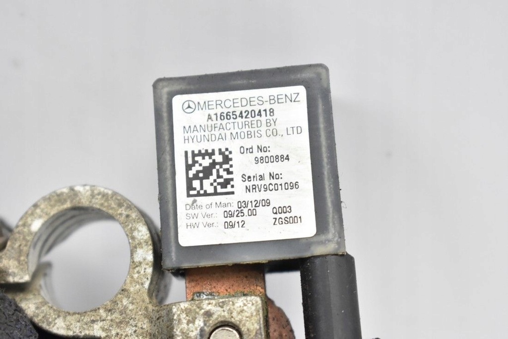 KLEMA MINUSOWA A1665420418 MERCEDES W204 W207 W212 - 11064498476 ...