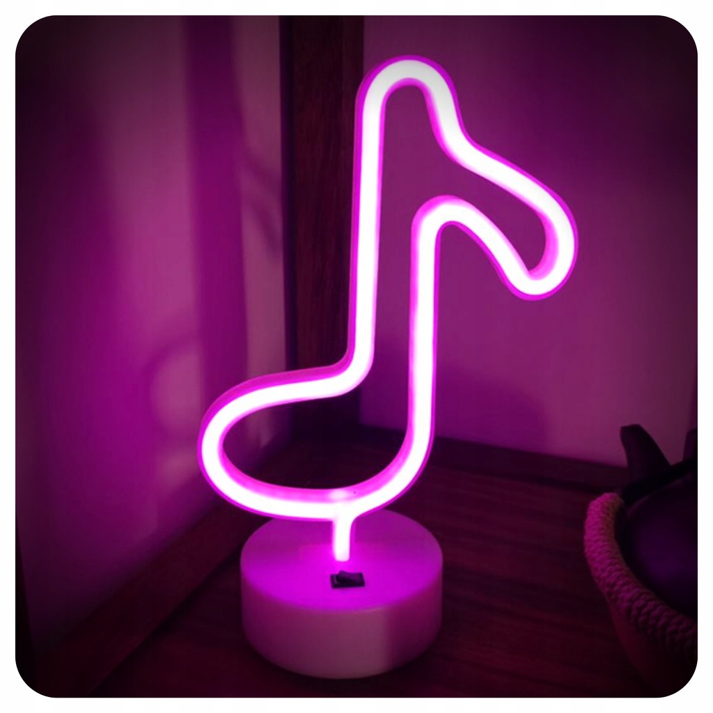 LAMPA NA BIURKO LAMPA NEON NUTA OZDOBA DO POKOJU - 11878083734 - oficjalne archiwum Allegro