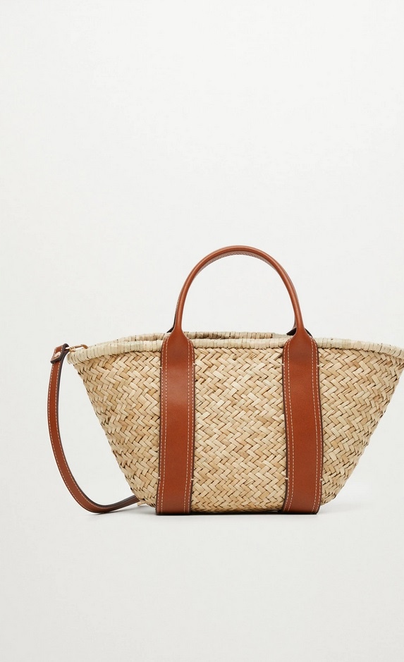 MANGO Torebka kosz koszyk torba słomiany hit wow - 13523257278 - oficjalne archiwum Allegro