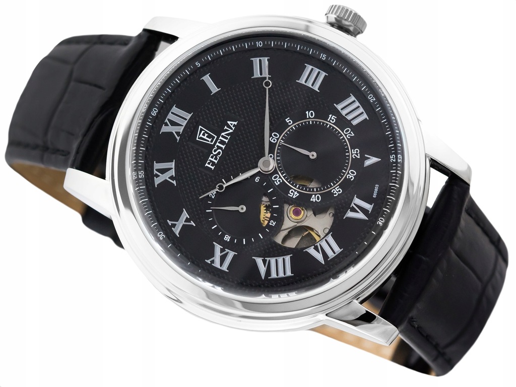 MĘSKI ZEGAREK FESTINA F6858/3 OPEN HEART AUTOMATIC - 8762173242 ...