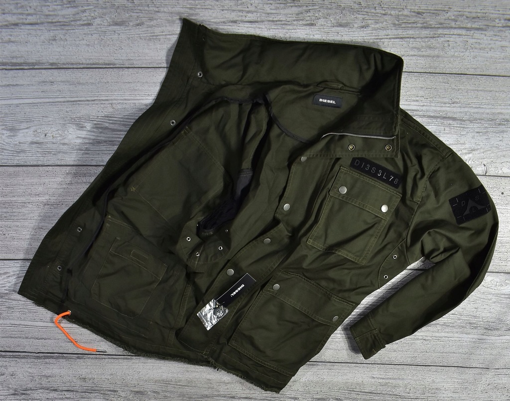 Diesel Kurtka Army Khaki Męska M65 Logowana / XL - 13087497374 - oficjalne archiwum Allegro