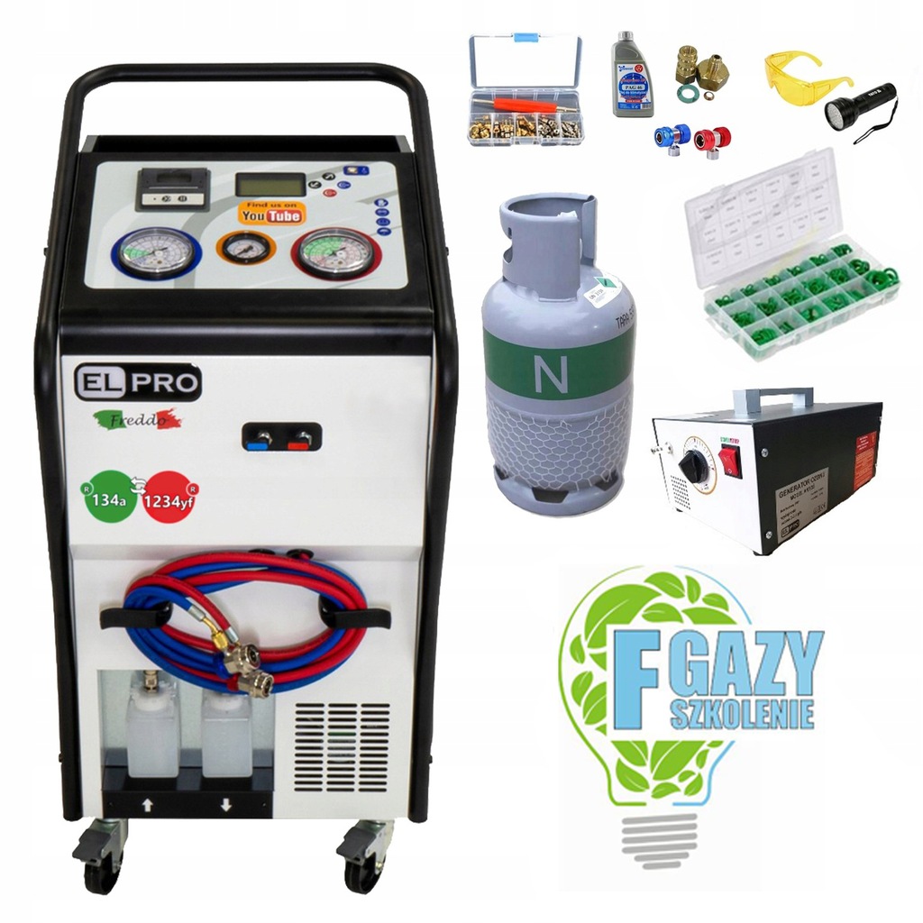 Stacja Klimatyzacji Freddo R134a/R1234yf GAZ F-GAZ - 12100660263 - oficjalne archiwum Allegro