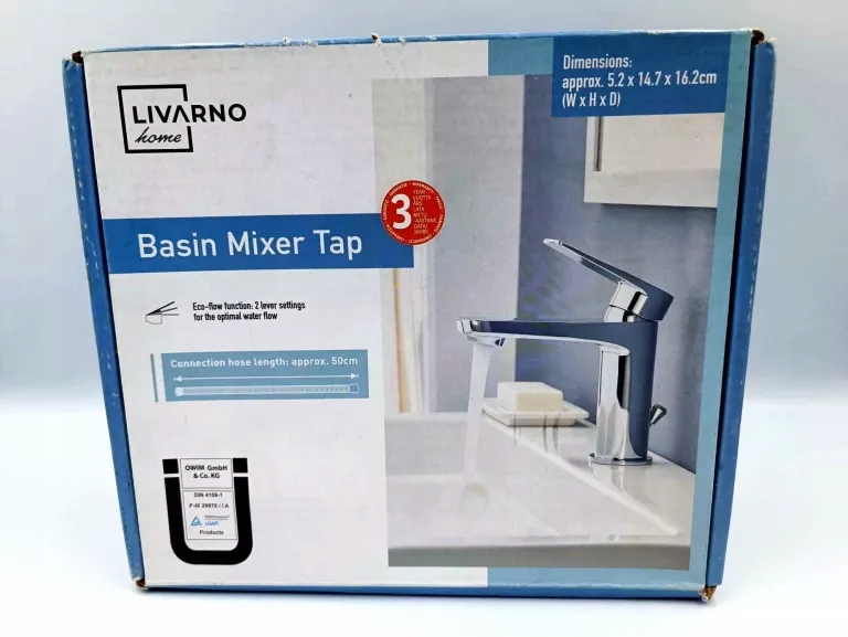 LIVARNO HOME BATERIA ŁAZIENKOWA BASIN MIXER TAP - 13136783637 ...