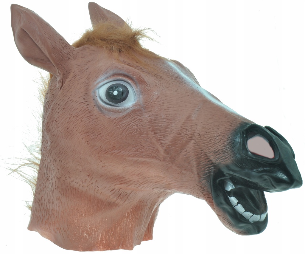MASKA KONIA GŁOWA LATEKSOWA KOŃ PRZEBRANIE STRÓJ - 8584770245 ...