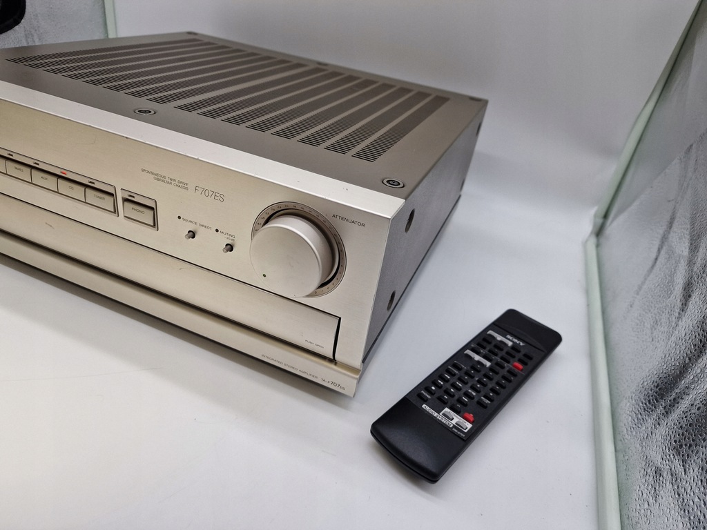 SONY TA-F707ES WZMACNIACZ STEREO SPRAWNY +PILOT - 12575936410 ...