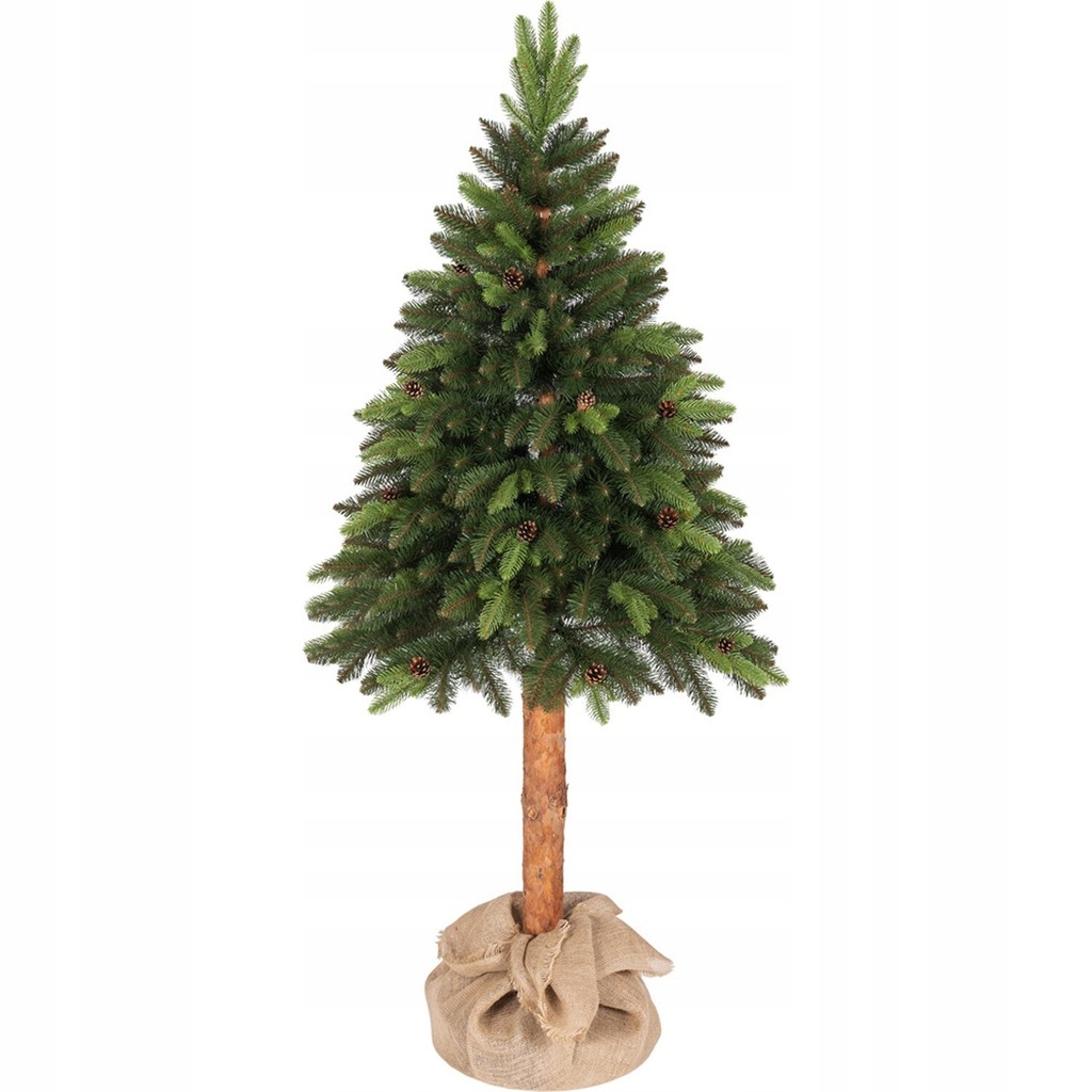 Choinka sztuczna świerk na pniu gałązki PE - wys. 220 cm - 14639817356 ...