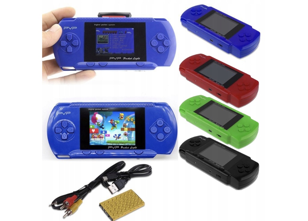 MINI KONSOLA PRZENOŚNA RETRO DO GIER PVP 3000 GRY - 12906215102 ...