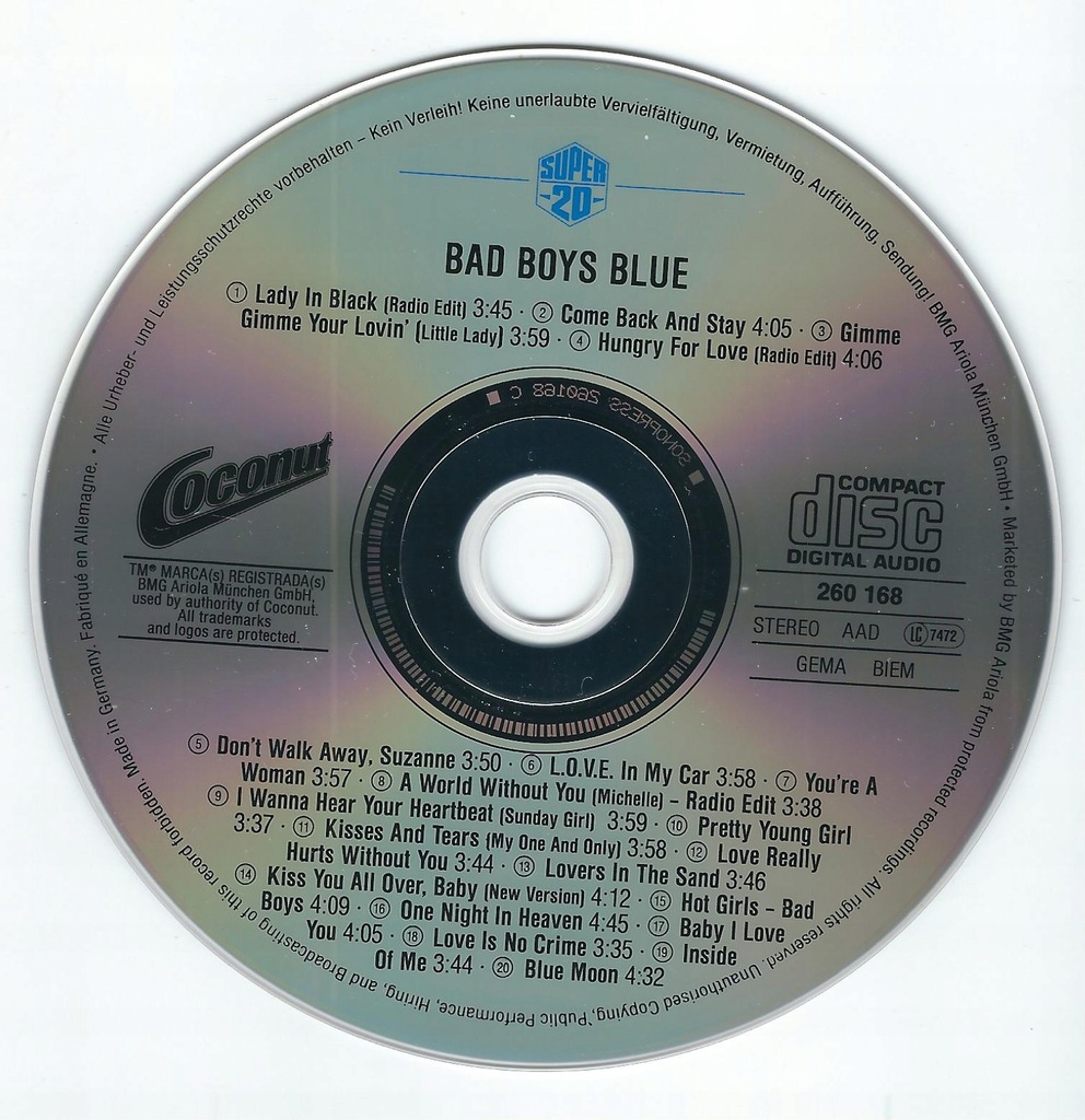 Купить Компакт-диск Bad Boys Blue - Super 20 (1989): отзывы, фото и ...