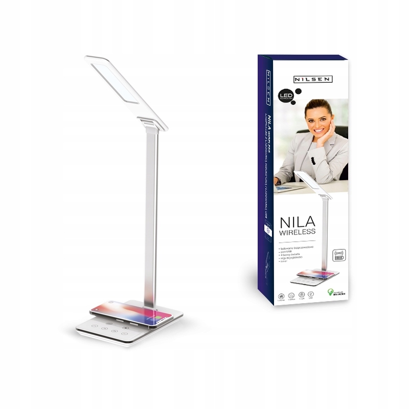 Lampka LED NILA wireless Nilsen ładowarka in biała - 10240290695 - oficjalne archiwum Allegro