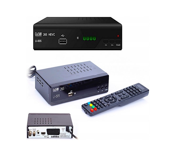 Dekoder DVBT2 TV Naziemnej HDMI Tuner H.256 HEVC - 12129707866 ...