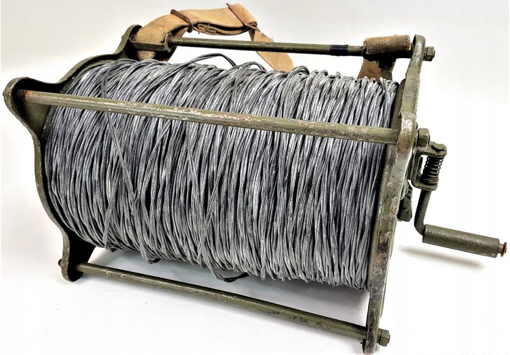 WOJSKOWY KABEL ŁĄCZNOŚCI PKL 2 szpula+kabel+zwijak - 8513091658 - oficjalne archiwum Allegro