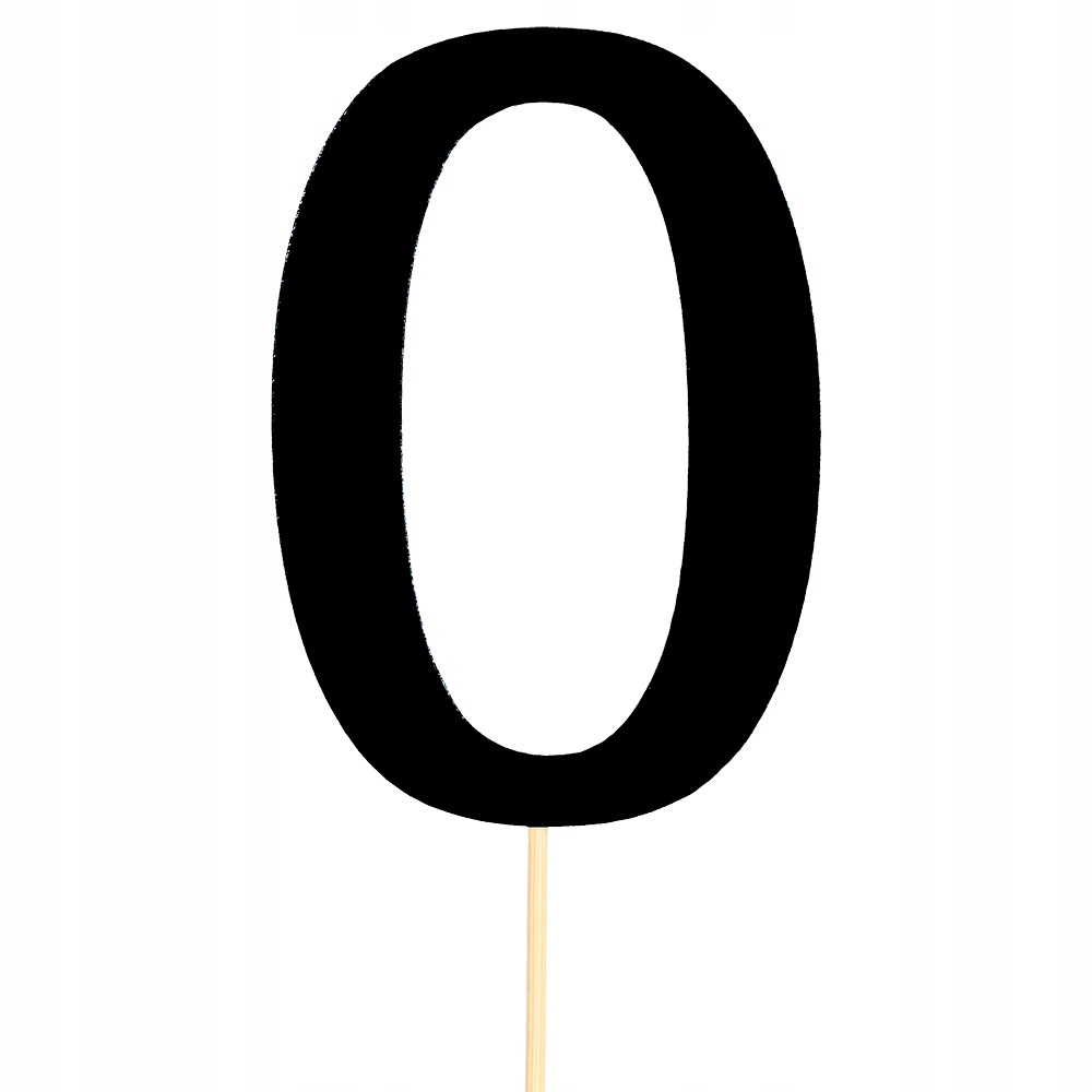 Topper Urodzinowy Na Tort Ozdoba Czarna Cyfra 0 - 12273322358 ...