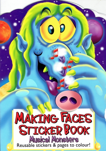 MAKING FACES STICKER BOOK Musical Monsters NAKLEJK - 7492206304 ...