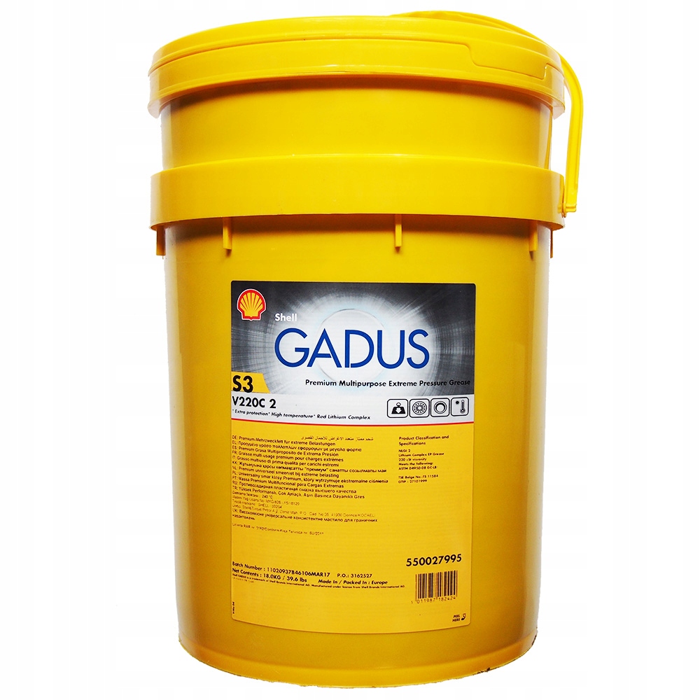SHELL GADUS S3 V220C 2 18KG - smar wielofunkcyjny - 12791062543 ...