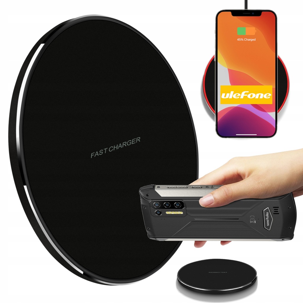 ŁADOWARKA INDUKCYJNA QI ULEFONE 15W BEZPRZEWODOWA - 12369972435 - oficjalne archiwum Allegro