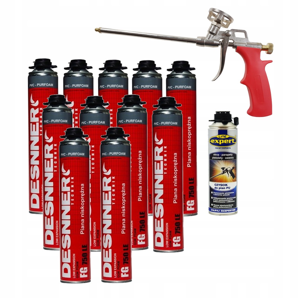 Piana Pianka montażowa niskoprężna zestaw startowy - 9381460764 - oficjalne archiwum Allegro