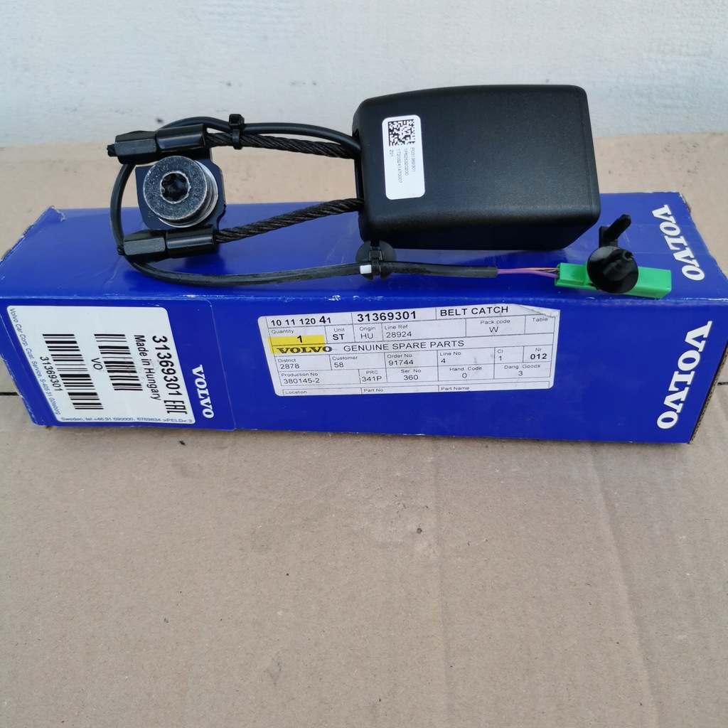 VOLVO S60 V60 XC60 XC90 NOWA KLAMRA PASA ZAPINKA - 12484637610 ...