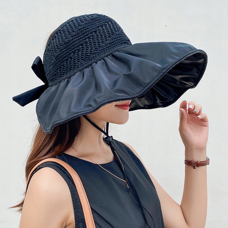 składany kapelusz plażowy z szerokim rondem - 12390896986 - oficjalne archiwum Allegro