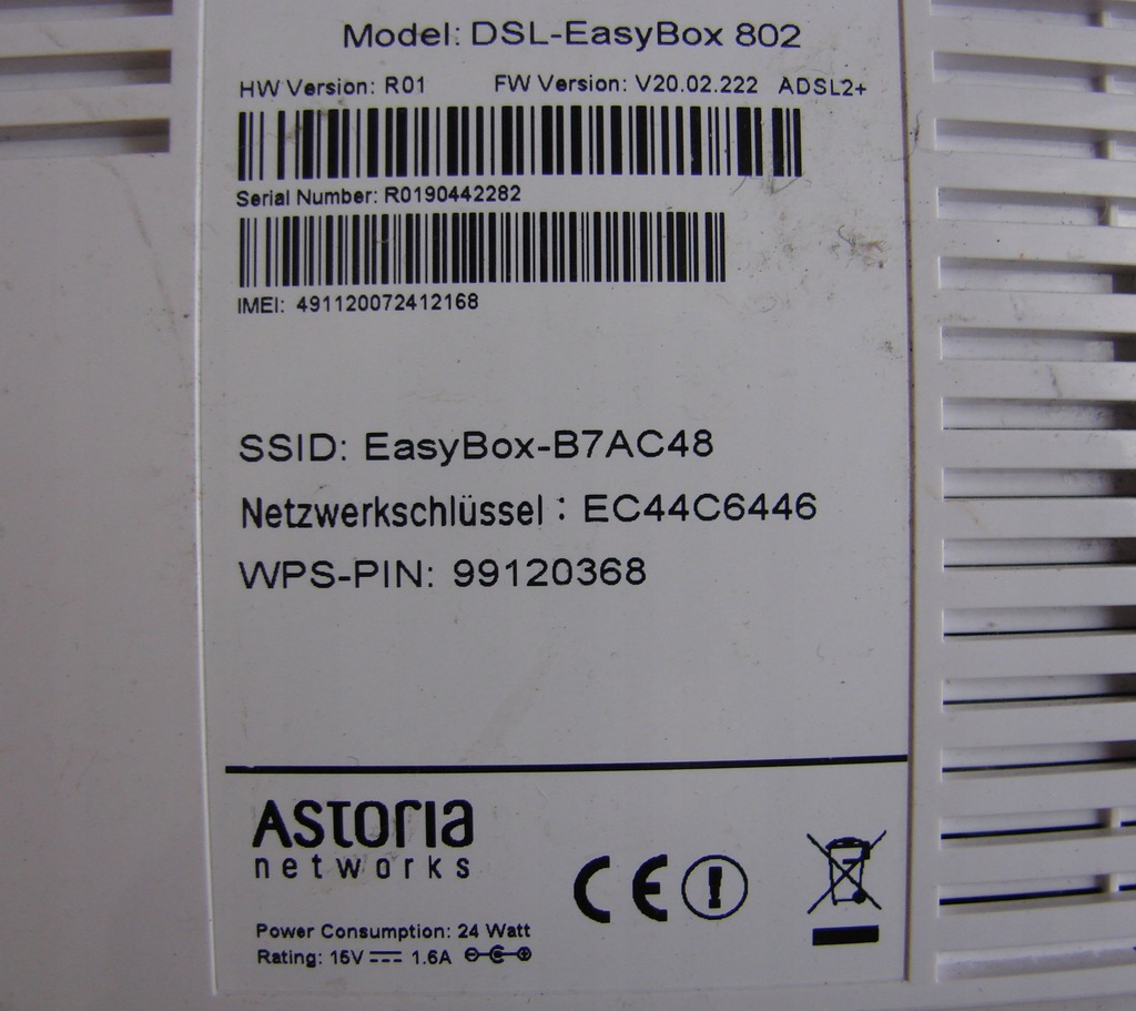 ROUTER Vodafone DSL Easy Box 802 - USB Modem WiFi - 8396140011 ...