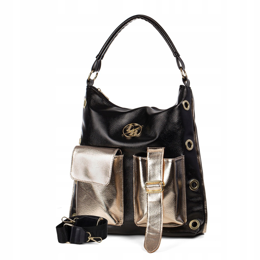 TOREBKA LAURA BIAGGI SHOPPER WOREK TORBA A4 LOGO - 11737796069 - oficjalne archiwum Allegro