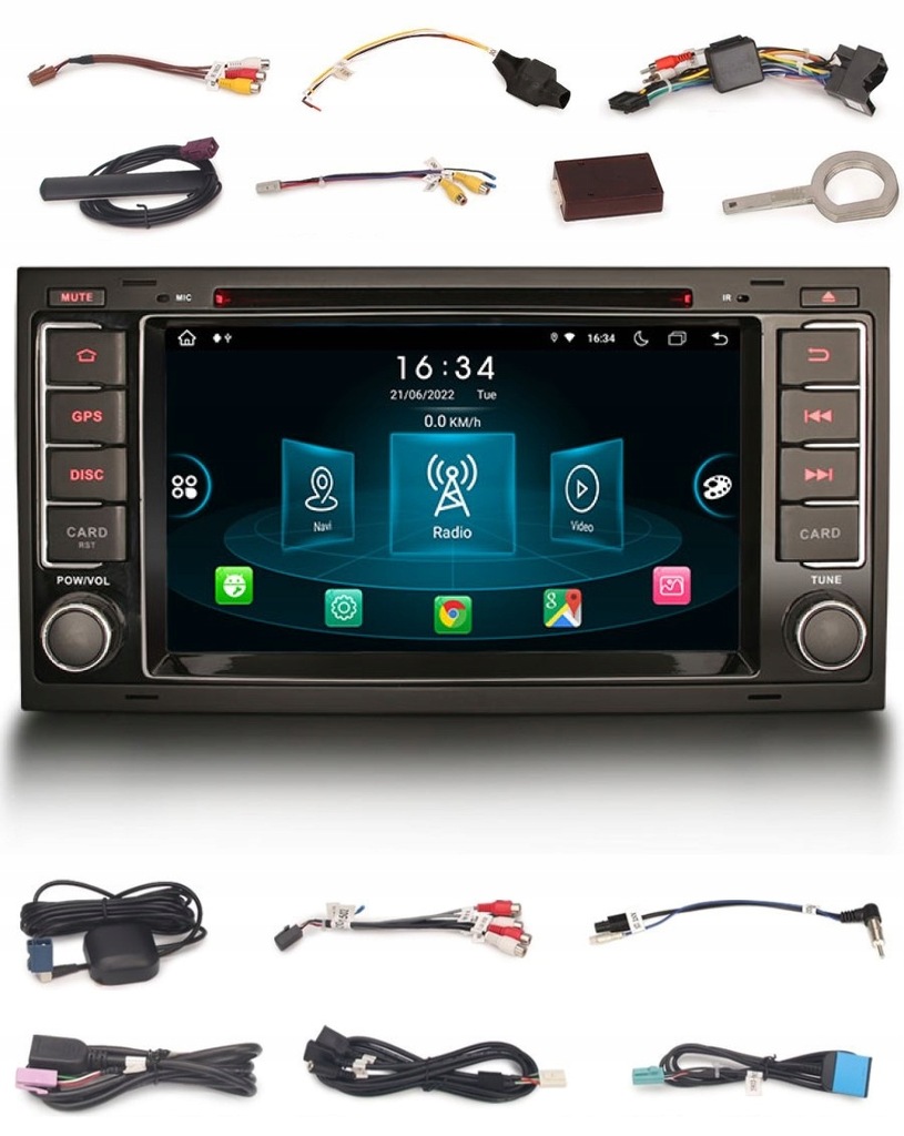 RADIO 2DIN NAWIGACJA ANDROID VW TOUAREG TRANSPORTER T5 4/64 GB CARPLAY LTE - 17355557239 ...