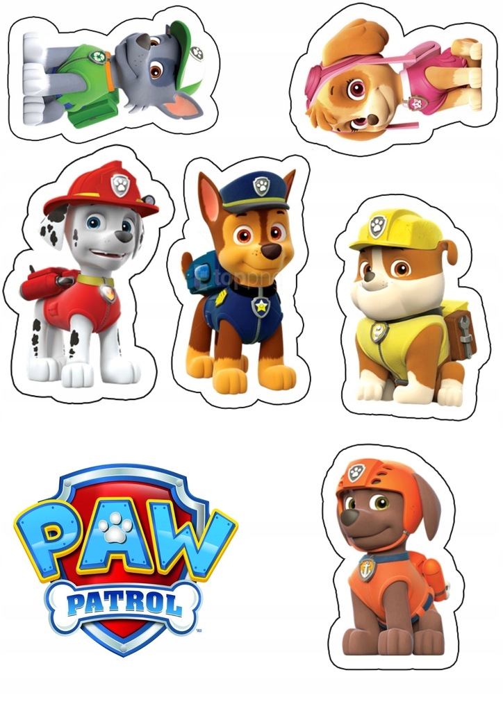 WYDRUK CUKROWY NA TORT PSI PATROL TOPPER PREMIUM U - 12190005637 ...