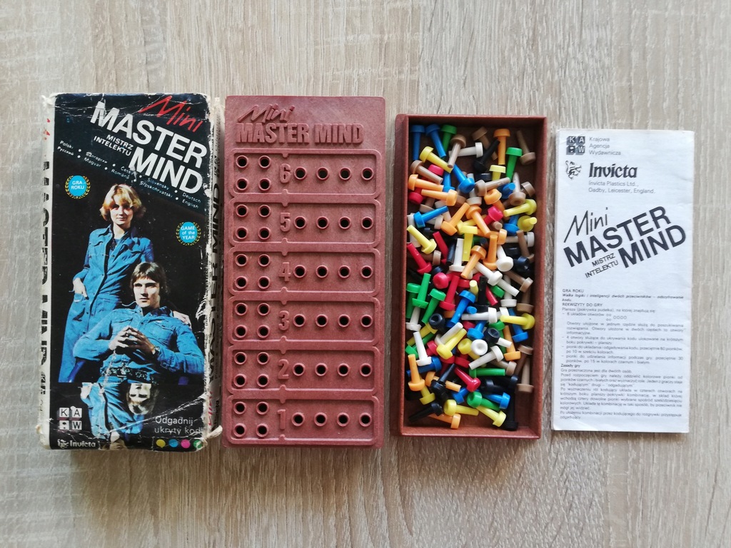 Mini MASTER MIND - gra logiczna PRL KAW 1972 - 12209855955 - oficjalne archiwum Allegro