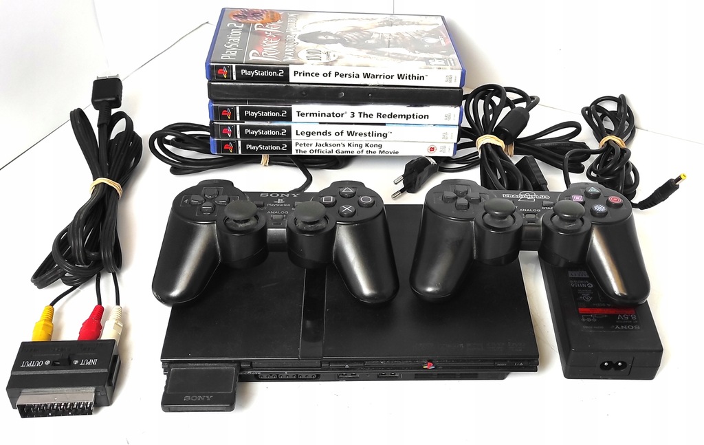 KONSOLA SONY PS2 SLIM SCPH-77004 +2 PADY KARTA GRY - 12033186564 ...