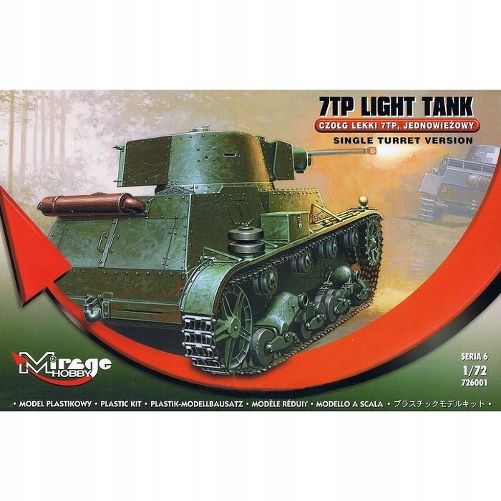 MIRAGE 7TP TANK SINGLE TURRET 72601 [MODELARSTWO] - 12744236923 ...