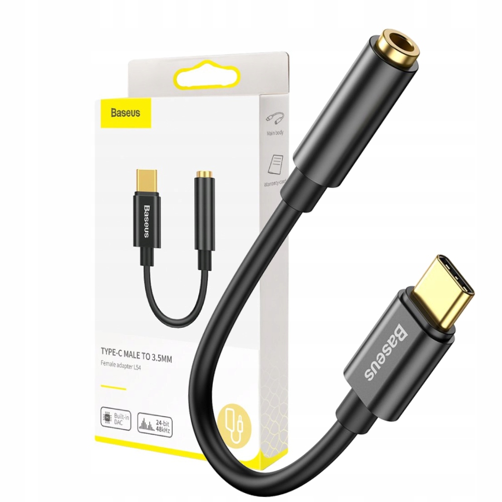 BASEUS ADAPTER PRZEJŚCIÓWKA USB C MINI JACK 3.5MM - 8482435284 ...