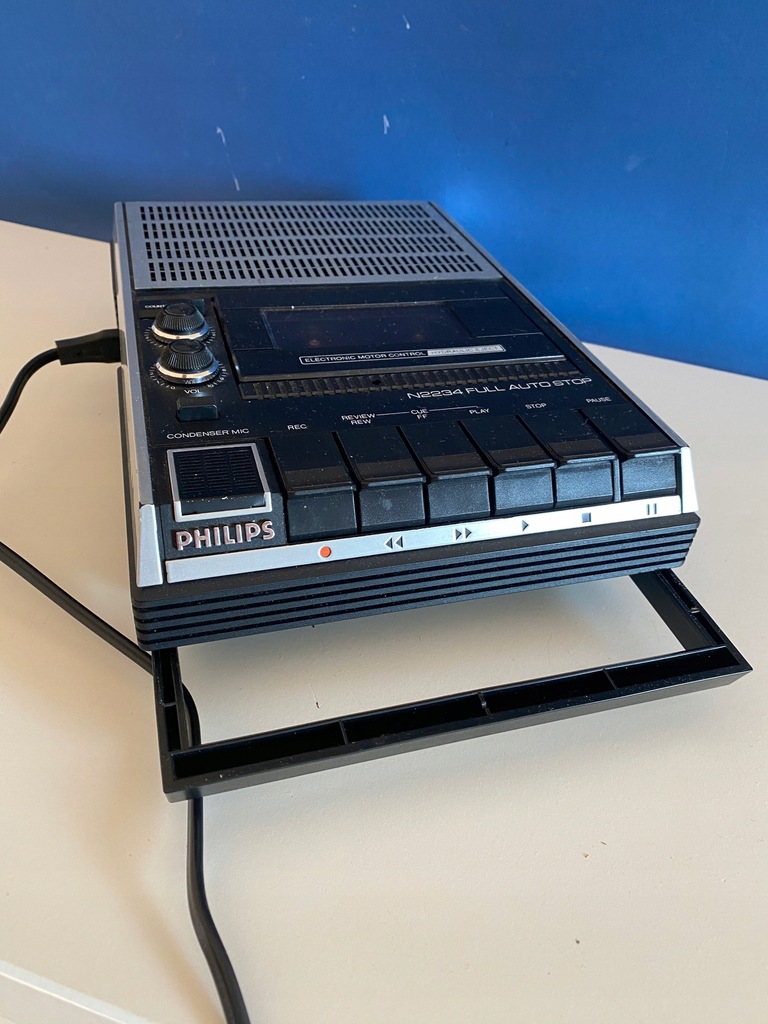 Magnetofon Philips lata 80 !!!!!! - 12771361470 - oficjalne archiwum Allegro