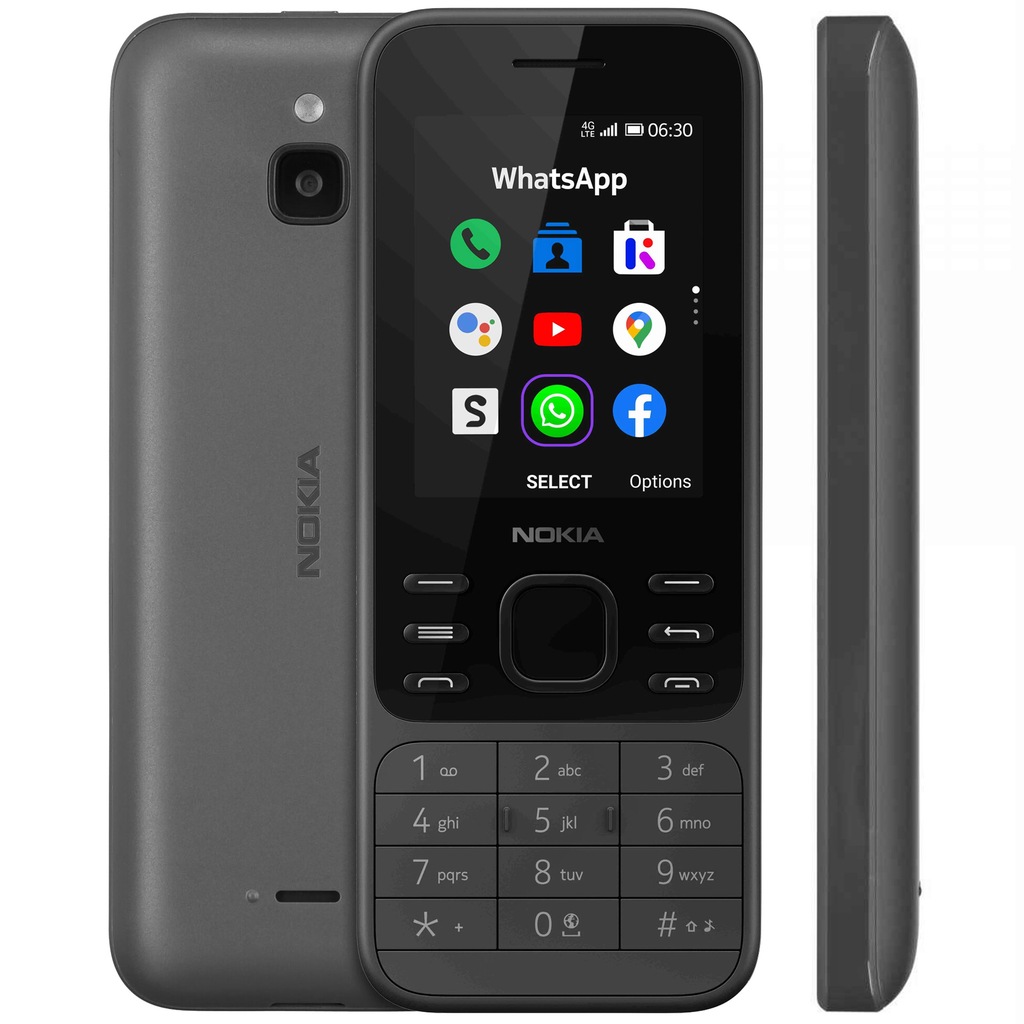 TELEFON NOKIA 6300 4G LTE Dual SIM WiFi GRAFIT - 11147628419 - oficjalne archiwum Allegro